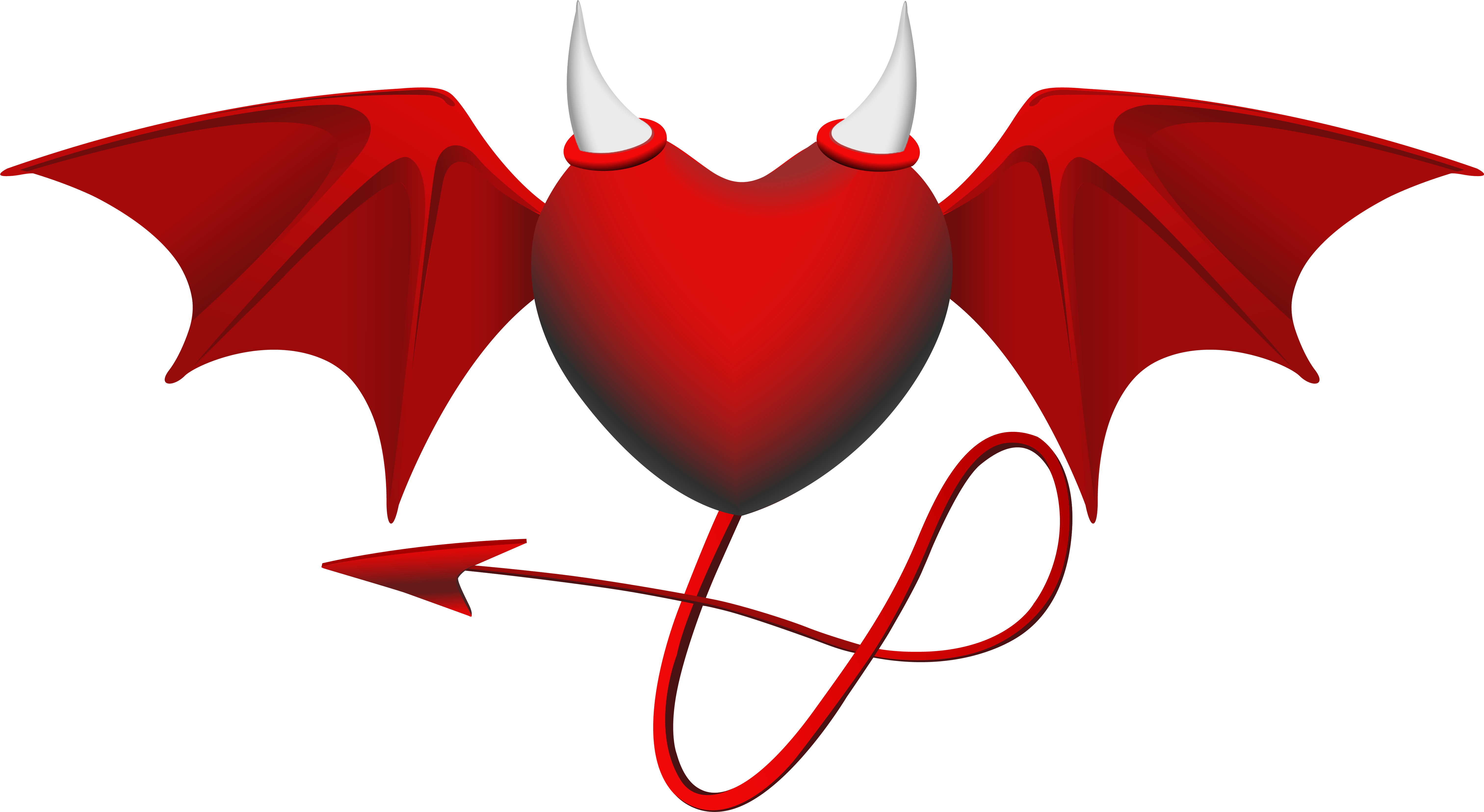 Download Transparent Devil , Png Download - Devil And Angel Heart Png ...