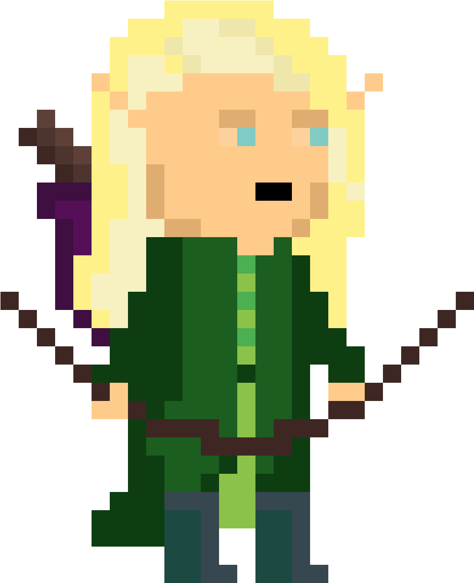Transparent Legolas Png - Princess Mononoke Pixel Art, Png Download ...