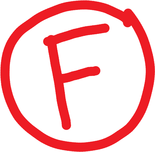 Download Grade - F - Report Card F Png, Transparent Png - kindpng