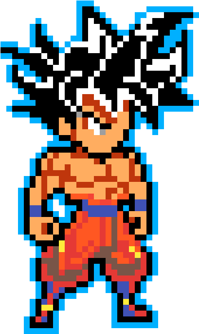 Download Ultra Instinct Goku Pixel Art, HD Png Download - kindpng