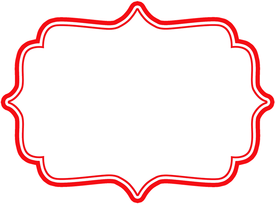 Invitation Clipart Banner - Red Label Frame Png, Transparent Png, free ...