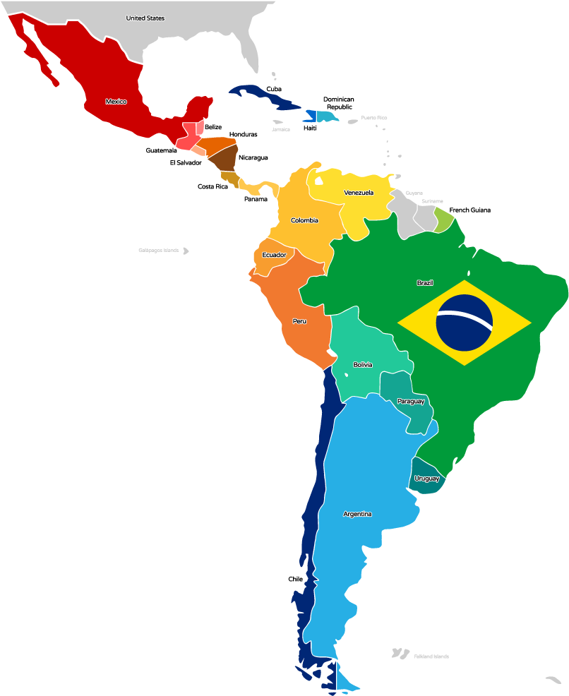 Latin America Png - Map Of South America Png, Transparent Png, free png ...
