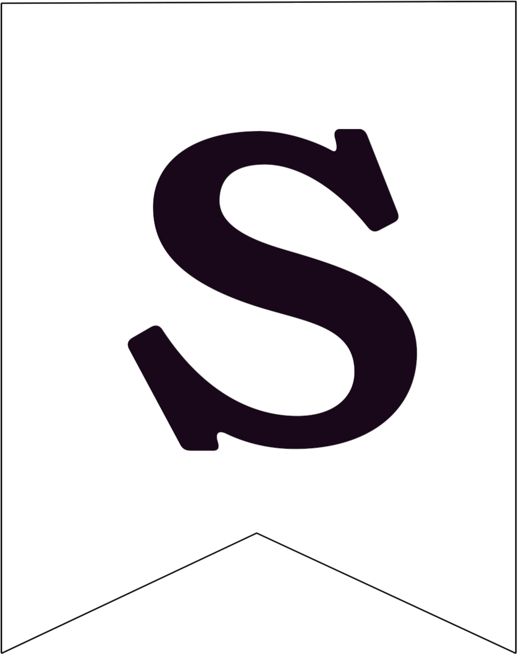 Free Printable Black And White Pennant Banner Letter, HD Png Download ...