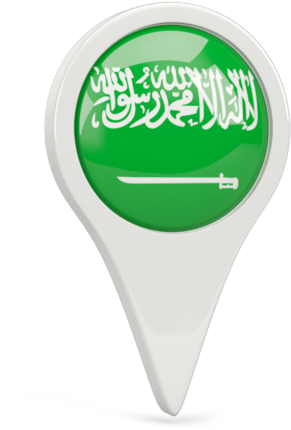 Download Round Pin Icon - Saudi Arabia Flag, HD Png Download - kindpng