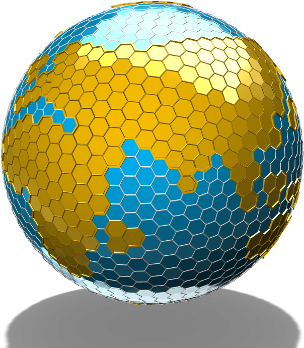 Download Hexagon Planet Earth - Earth, HD Png Download - kindpng