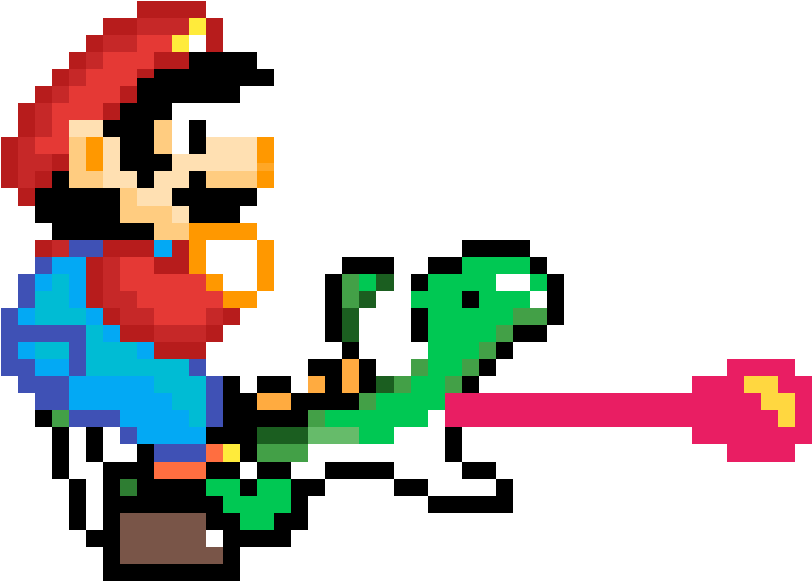 Pixel Clipart Yoshi - Yoshi Super Mario World Sprite, HD Png Download ...