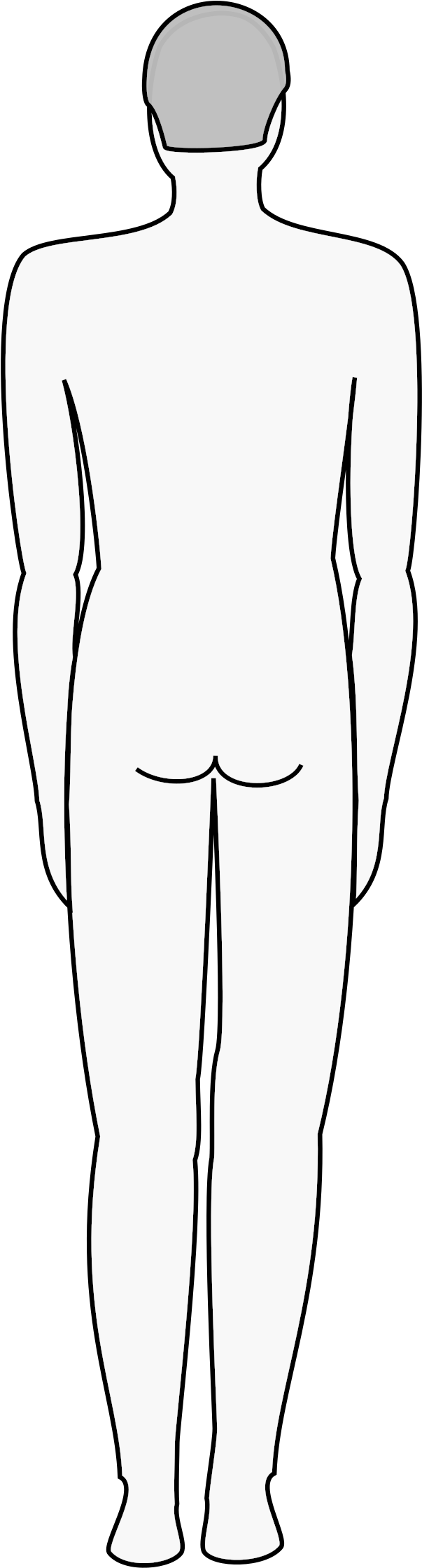 Transparent Human Being Clipart - Female Body Back Silhouette, HD Png ...