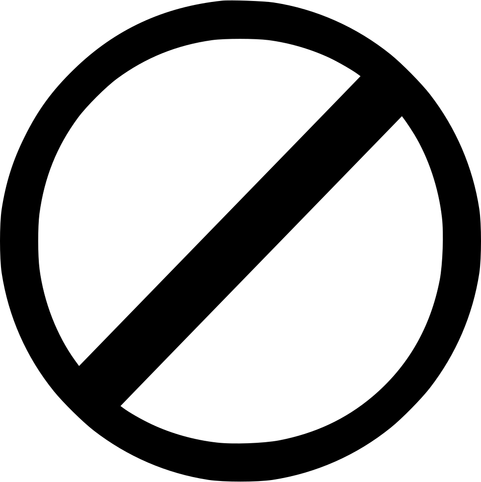 Not Allowed Sign Png - Not Allowed Icon Svg, Transparent Png, free png ...