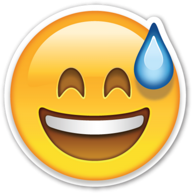 Download Emoticon Smiley Face Perspiration - Awkward Emoji Transparent ...