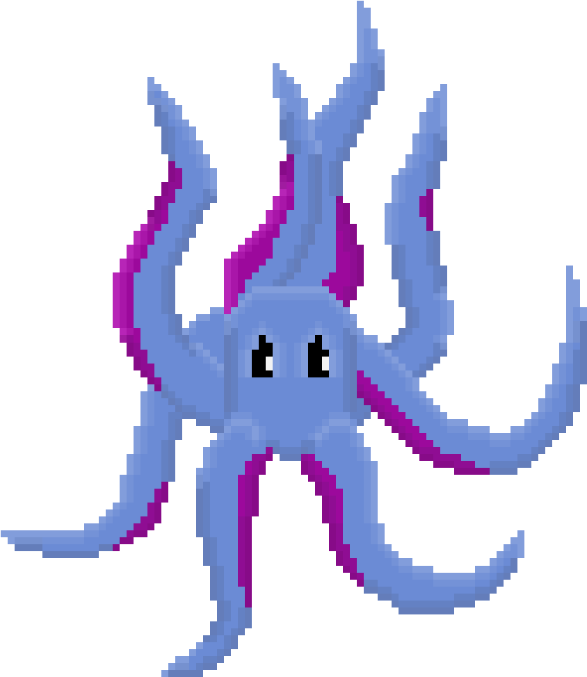 Octopus Pixel Art Gif , Transparent Cartoons - Octopus Pixel Art Gif ...