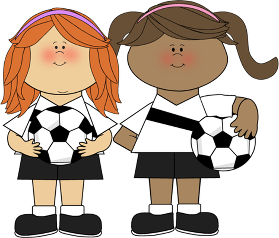 Kids Playing Soccer Clipart