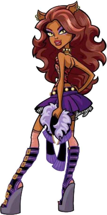 Download Monster High Clawdeen Wolf Cartoon, HD Png Download - kindpng