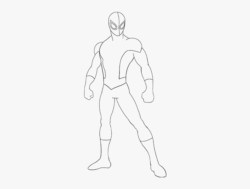 Spiderman Body Drawing
