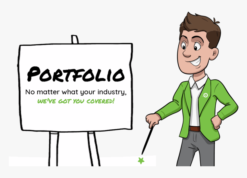 Portfolio Cartoon, HD Png Download - kindpng