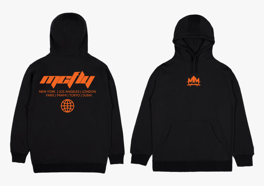 Image Of mcfly Tour Black Hoodie Mockup Front And Back Hd HD Png 