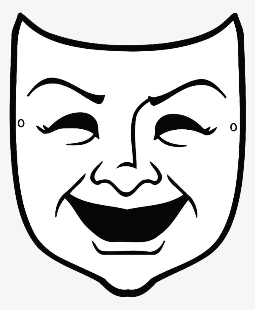 Greek Theater Mask Templates Png Download Greek Comedy Mask 