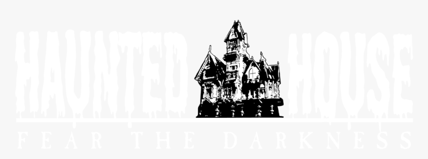 Haunted House Logo White On Black, HD Png Download - kindpng