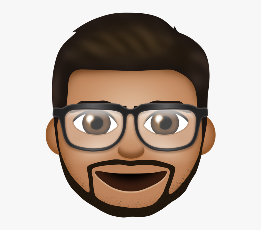 Hamdan Azhar Emoji With Beard And Glasses Hd Png Download Kindpng