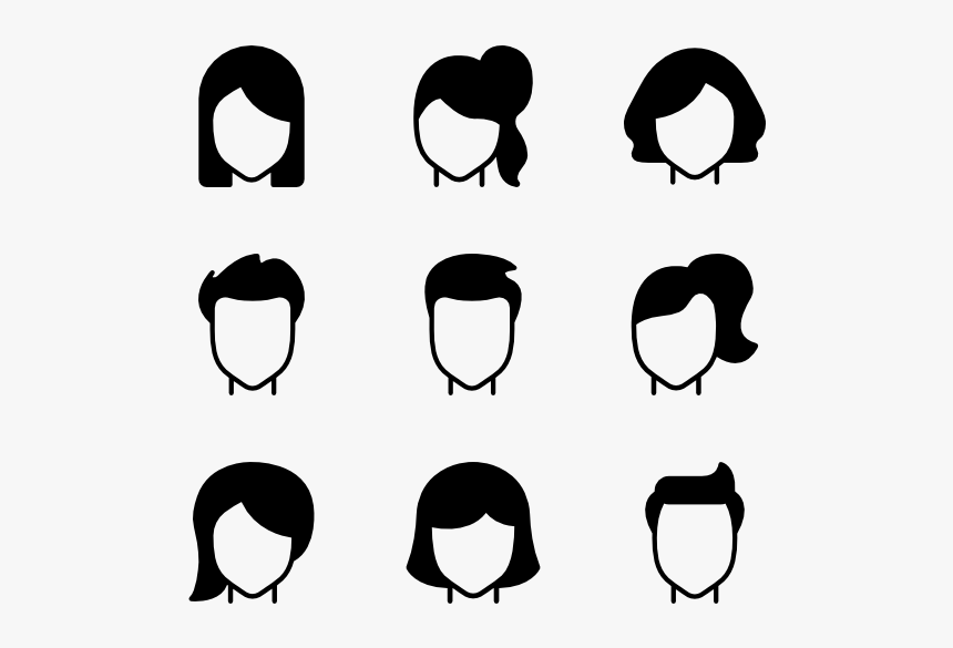 Hairstyles - Hairstyle Icon, HD Png Download - kindpng