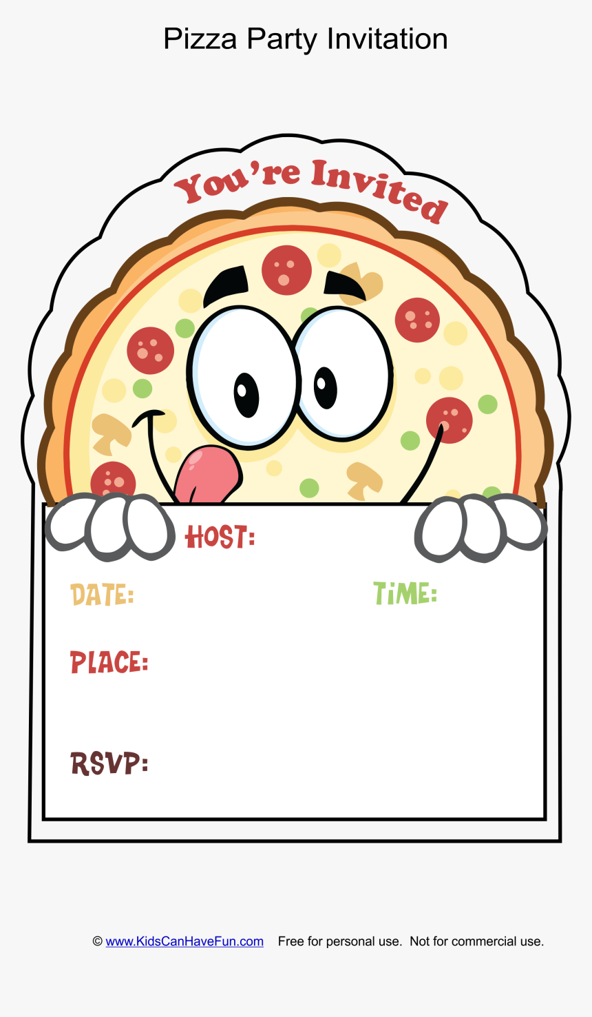Clip Art Pizza Party Invitation Template Pizza Birthday Invitation 