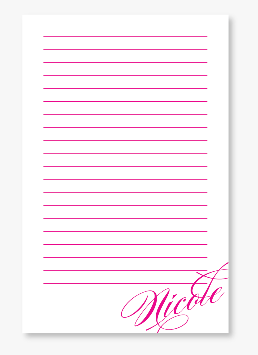 Custom Notepad Personalized Standard Lines, HD Png Download - kindpng