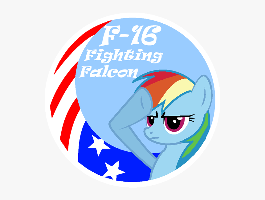 Rainbow Dash F-16 Patched Design, HD Png Download - kindpng