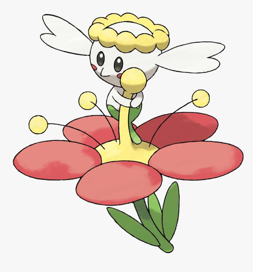 Pokemon On Flower, HD Png Download - kindpng