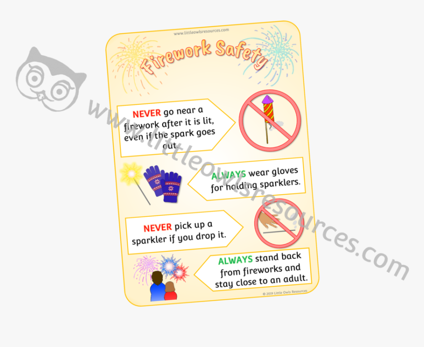 Firework Safety Poster Cover, HD Png Download - kindpng