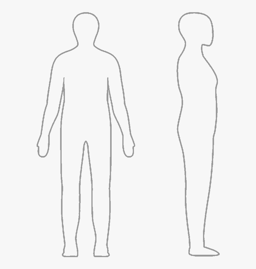 Human Clipart Blank Body Human Body Outline Side View HD Png 