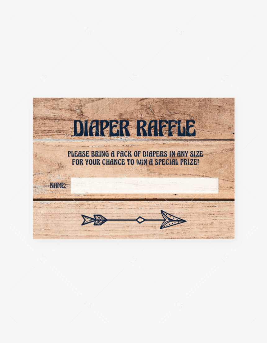 Printable Baby Shower Diaper Raffle Tickets For Rustic Rustic Diaper 
