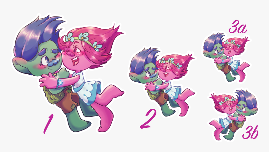 Image Of Trolls Stickers - Cartoon, HD Png Download - kindpng