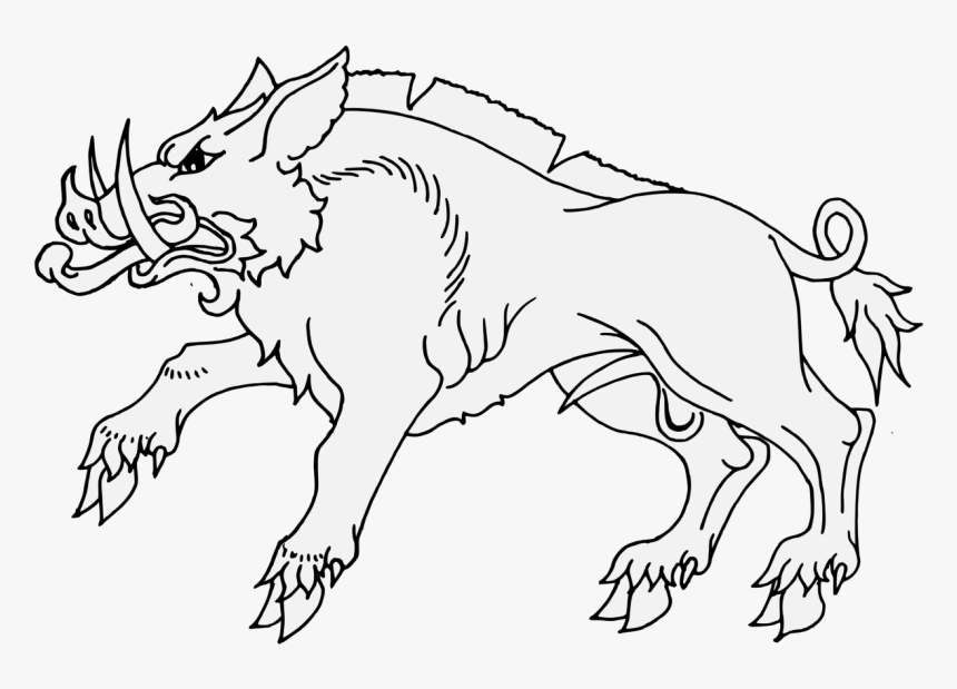 Boar Heraldry, HD Png Download - kindpng