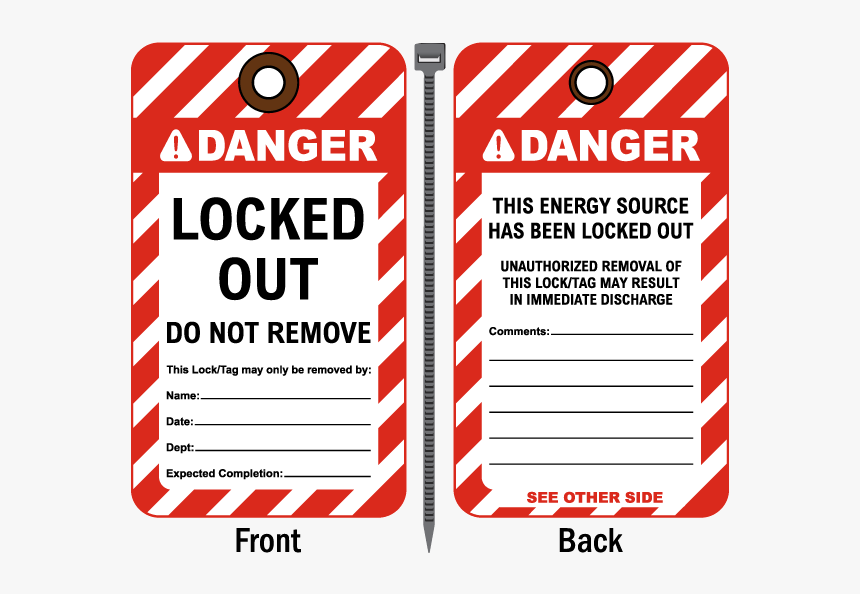Lock Out Tag Out Tags Printable HD Png Download Kindpng