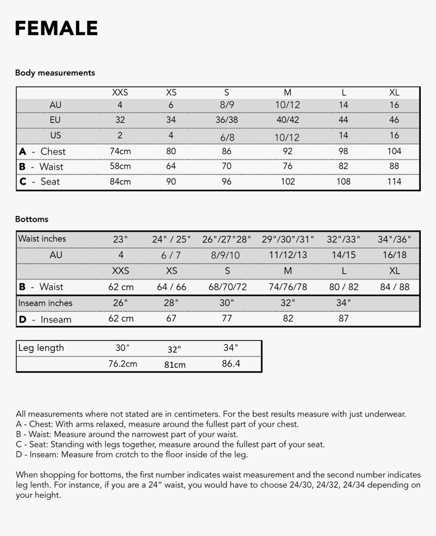 Levis Pants Size Chart