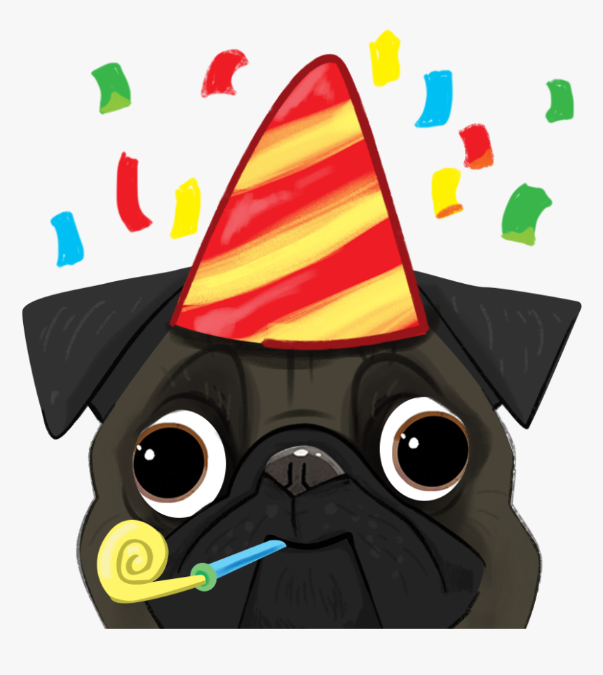 Cutest Pug Emojis - Pug, HD Png Download - kindpng