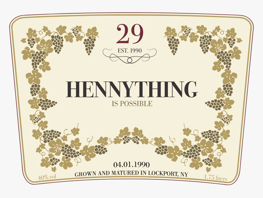 Printable Logo Hennessy Label
