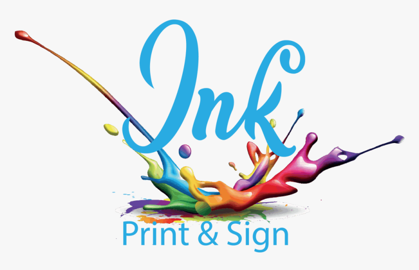 Ink Print And Sign Shop - Colorful Background Png Vector, Transparent ...