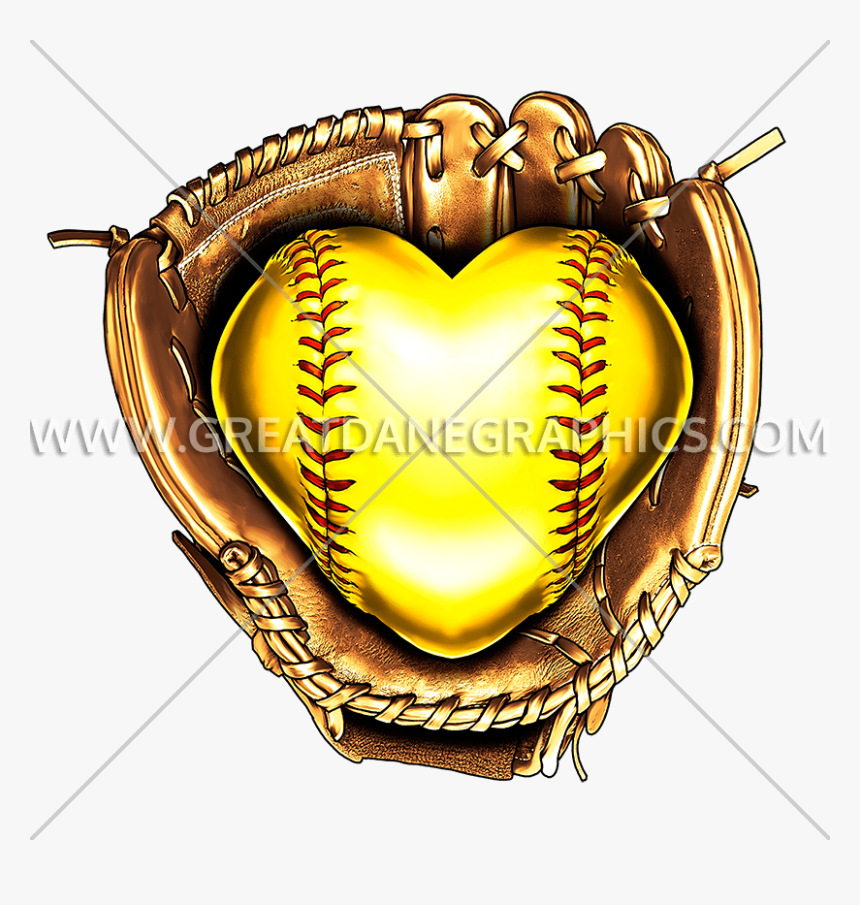 Heart Softball, HD Png Download - kindpng