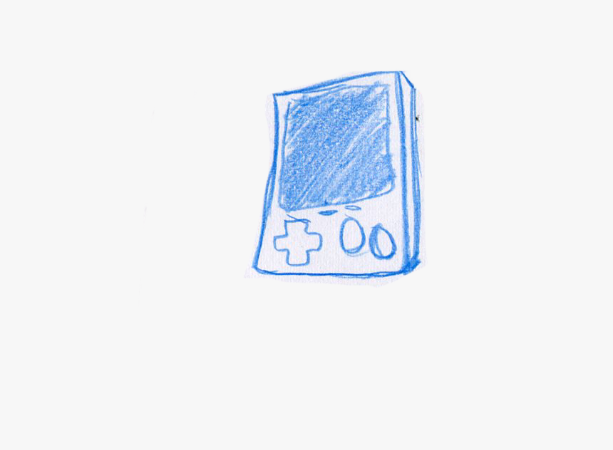 1st Draft Of Game Boy, Way Back In - Drawing, HD Png Download - kindpng
