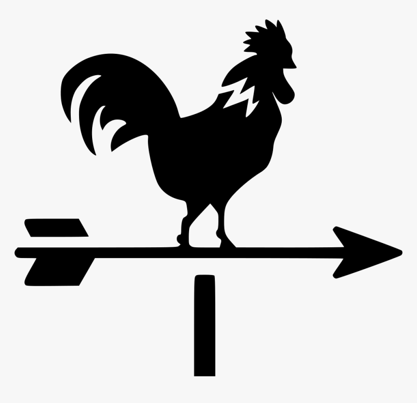 Direction Chicken Arrow Roof - Rooster, HD Png Download - kindpng