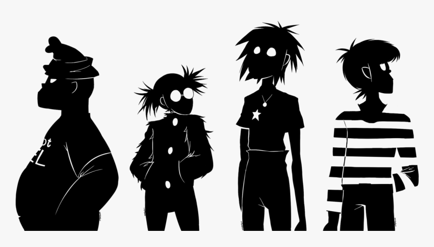Gorillaz Black And White HD Png Download Kindpng