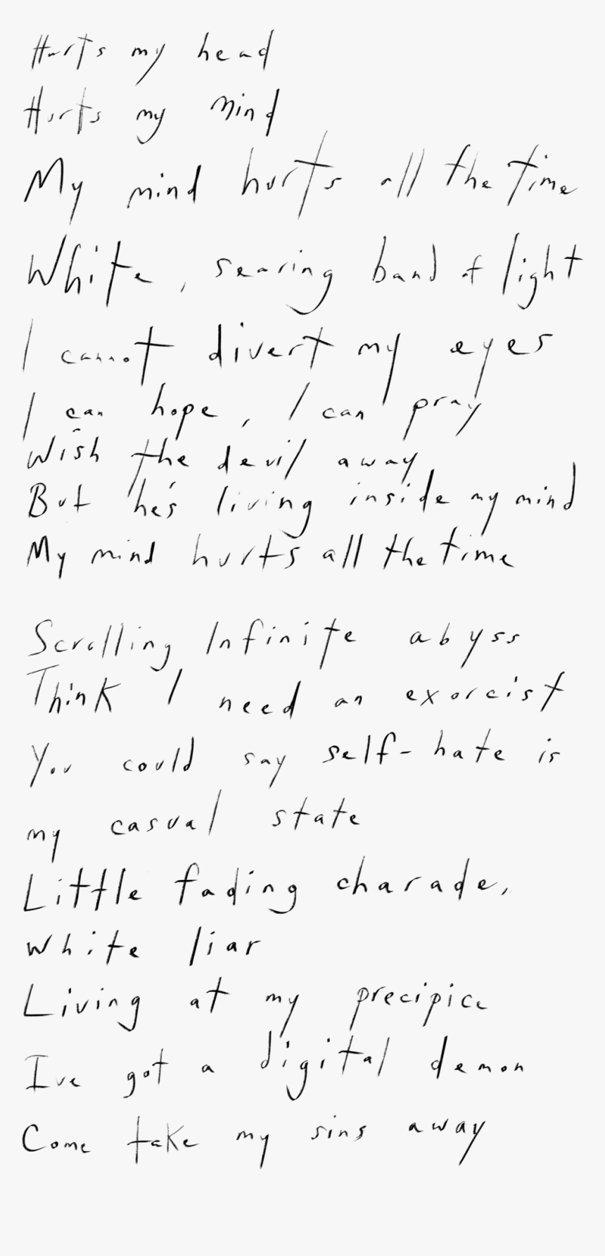 Digital Demon Scrawl - Handwriting, HD Png Download - kindpng