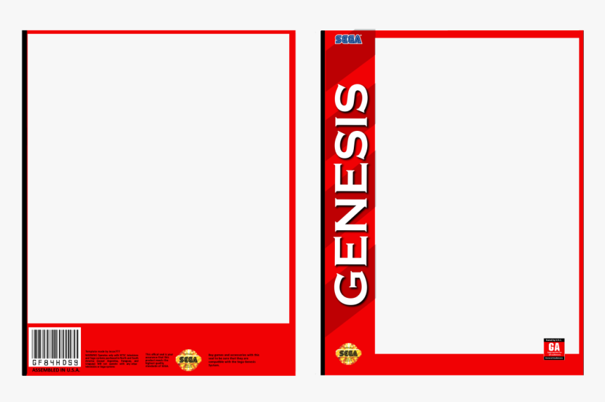Sega Genesis Game Box Template Png Download Sega Genesis Box Art Template Transparent Png