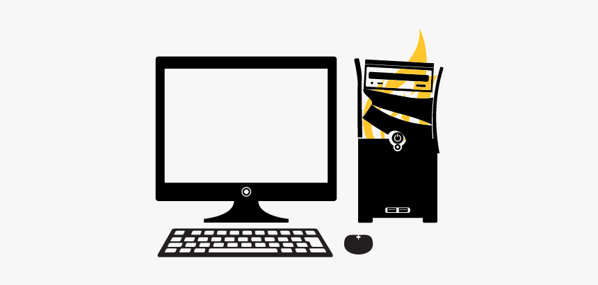 Computer On Fire Png, Transparent Png - kindpng
