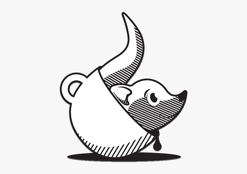 Badger In A Cup Sticker Cup Badger Cute Coffee Sticker, HD Png Download ...