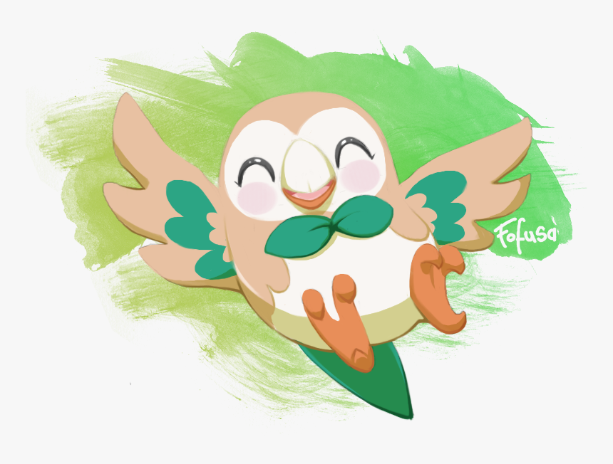 Rowlet - Cartoon, HD Png Download - kindpng