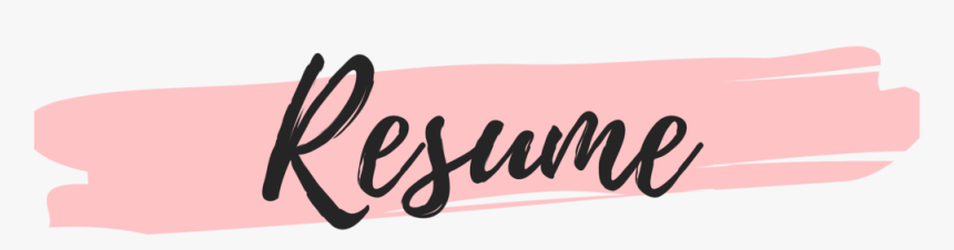 Resume - Calligraphy, HD Png Download - kindpng