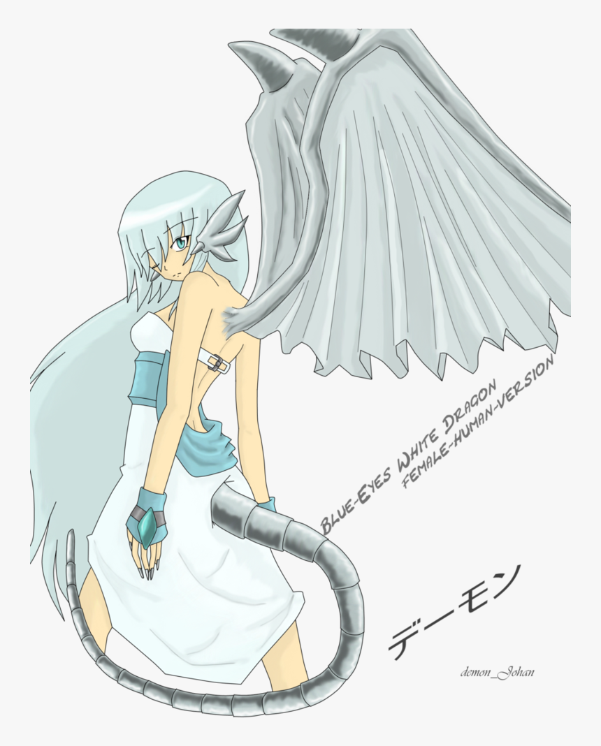 Blue-eyes White Dragon Human By Mietzesayuuki Life - Cartoon, HD Png ...