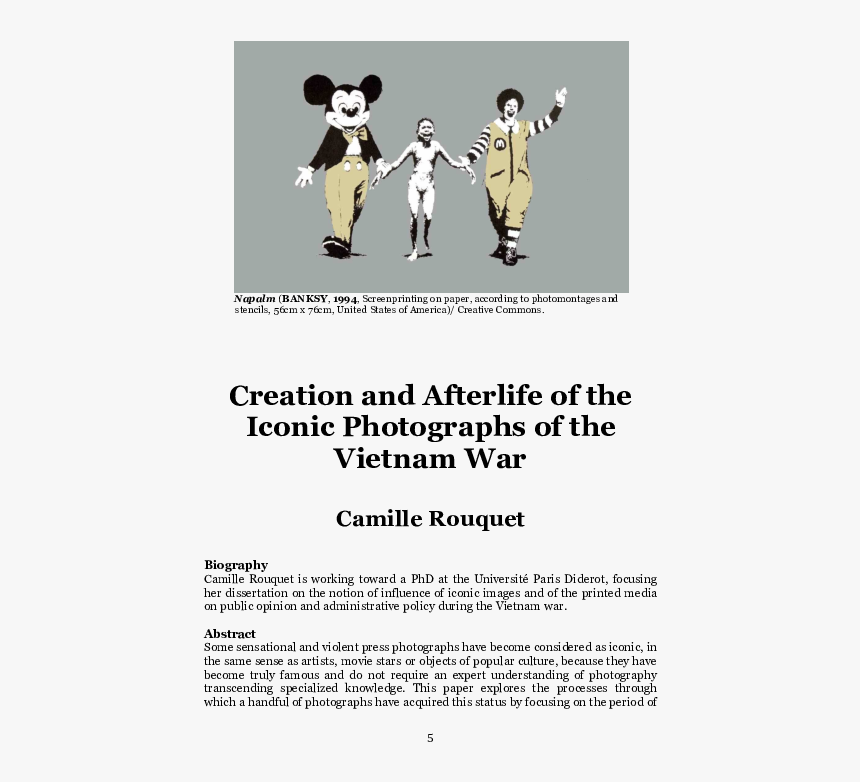 Banksy Napalm, HD Png Download - kindpng