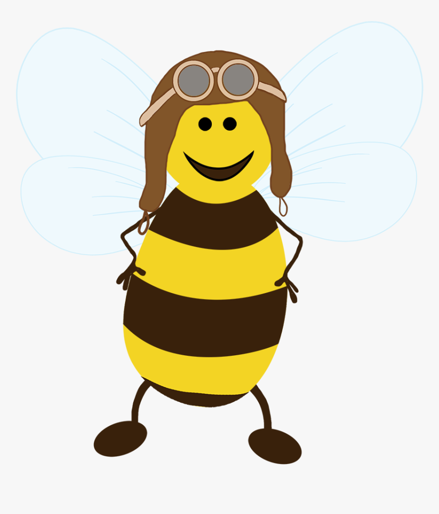 Pilot Bee Image - Cartoon, HD Png Download - kindpng